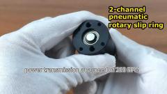 2-channel end-in/end-out pneumatic rotary slip ring