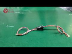 24 Circuit 2A OD 15.5mm Rotating Slip Ring 150RPM Suitable For Robot Turntable