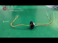 6 Way 2A OD 22mm Conductive Slip Ring With Flange For Pan / Tilt Rotator