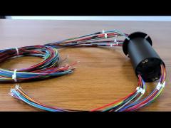 36-way 5A slip ring, black aluminum alloy housing, precious metal contact material