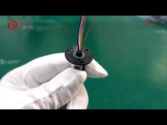 12 circuits 2a mini slip ring with flange small installation space