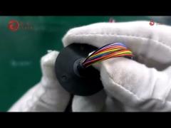 24 circuit 2a od 15.5mm rotating slip ring 150rpm suitable for robot turntable