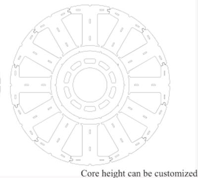 Cina laminazione bifase dello statore che impila il servo senza spazzola 122mm di CA di processo di metodo in vendita