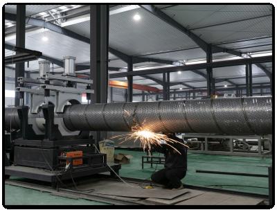 China Perforated Steel Strip Reinforced PE Pipe DN355-DN1000 Polyethylene Pipes for sale