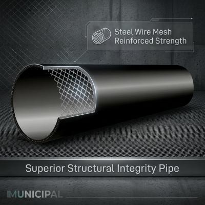 China 5mm To 50mm Thickness Krah Structured Wall Pipe Municipal HDPE Sewage Pipe for sale