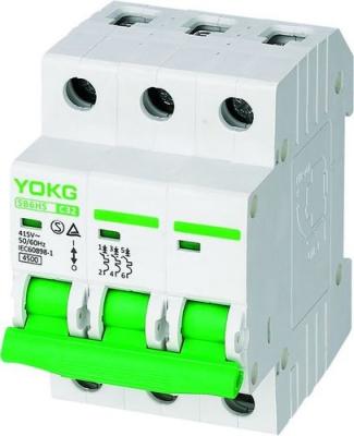 China 4.5KA MCB Type BCD Single Phase SB6HS 230V 400V 10A 63A Type B C D Curve for sale