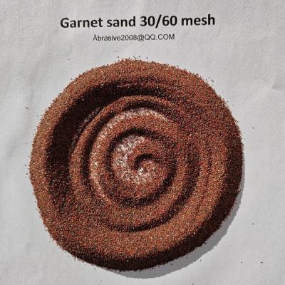 China Garnet Sand mesh 30/60 for Sandblasting: Natural Abrasive medium, Mohs 7.0-7.5, Sa2.5-3 for sale