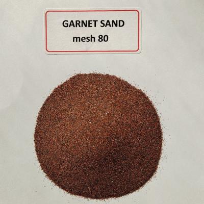 China CNC waterjet cutting Abrasive medium Garnet sand mesh 80 HS code 25132000 for sale