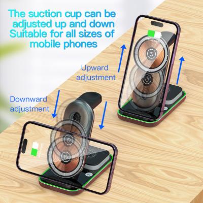 China ABS PC Wireless Phone Holder 4 In 1 Magnetic Wireless Charger For Phone for sale