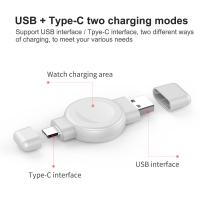 China ABS PC Material Smart Watch Wireless Charger USB Cable Included for sale