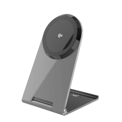 China 15W Aluminum Alloy Qi 2 Wireless Charger With Over Temperature Protection for sale