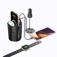China Cup Car Wireless Charger With Convenient Wireless Charging & Cable Charging for sale