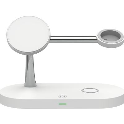 China 15W Fast Charging Station With Adjustable Night Light And Holder For IWatch Cable Charger for sale