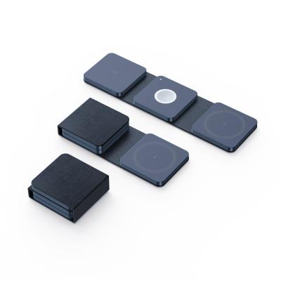 China Travel Wireless Charger With 3W IWatch Charging And Multiple Protection for sale