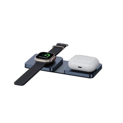 China Compact Foldable Wireless Charger 3W - 15W Qi Phone Apple Airpod IWatch With USB Type C for sale