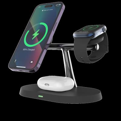 China Safe and 3-in-1 Magnetic Multifunctional Wireless Charging Station with 8mm Charging Distance for sale