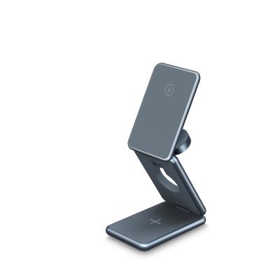 China Black Portable Wireless Charger With 5W Max Headphone Charging Height Angle Adjustable for sale
