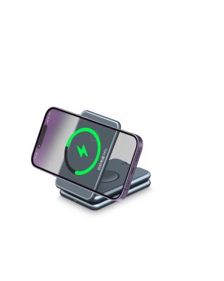 China Black Portable Wireless Charger With 5W Max Headphone Charging Height Angle Adjustable for sale