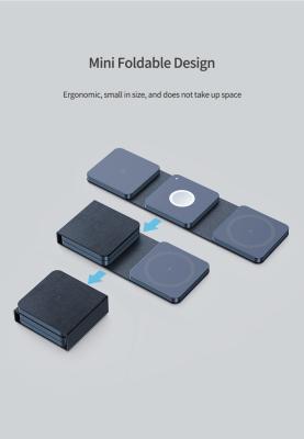 China 2025 Nieuwe 3 in 1 draadloze snellader mobiele telefoon Opvouwbare ondersteuning Apple en Samsung opladen Te koop