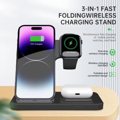 China Apple Wireless Charger T288 15W Magnetic Wirelss Charger ABS Black Charger for sale
