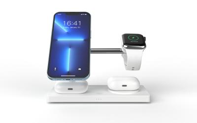 China T218 Apple Wireless Charger For Iphone ABS+Zine Alloy Black Wireless Charger for sale