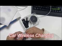 Silver 10w Fast Car Phone Charger Phone Holder With Light Low Temperature Flash