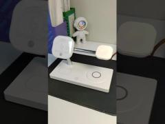 5w-15w magnetisch draadloos oplader met Pd/Qc3.0 Input Nachtlicht 2w in zwart en wit voor snel opladen