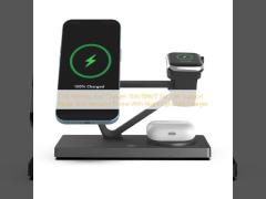 T216 Cargador rápido inalámbrico 15W/10W/7.5W /5W Apoya el teléfono Apple y Samsung con cargador ABS de luz nocturna