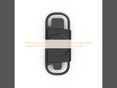 T09A Samsung draadloos oplader Dual Interface Apple Watch oplader met USB/ TYPE-C interface ABS+Silica Gel