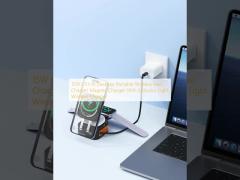 Cargador rápido portátil inalámbrico de escritorio de 15W CYJ-10 Cargador magnético con luz de indicador Cargador inteligente