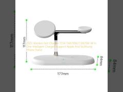 T256 15W/10W/7.5W/5W caricabatterie veloce wireless All In One caricabatterie intelligente per telefoni Apple e Samsung Conversione superiore al 75%
