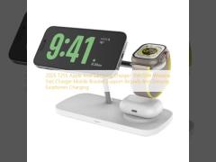 2025 T255 Apple And Samsung Charger 15W/10W Wireless Fast Charger Mobile Bracket Support Airpods And Smsung Earphones Charging