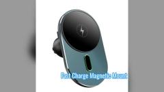 Fast Magnetic Wireless Car Charger Mount iPhone 12