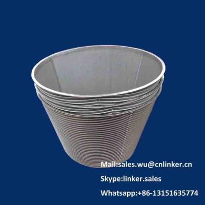 China Wedge wire conical basket for sale