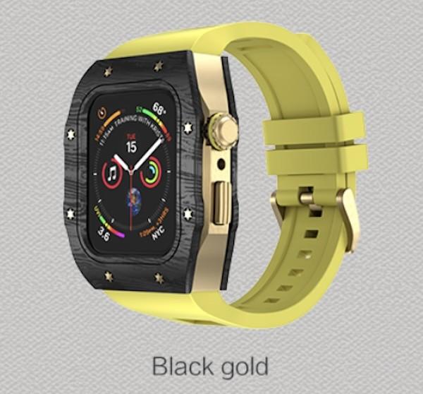 Quality Silicone Rubber Strap Carbon Fibre Apple Watch Case Luxury Heat Resistant for sale