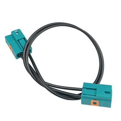 China Dual Plug Z Code FAKRA Extension Cable Stable With Waterblue Connector for sale