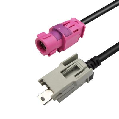 China Data Transfer HSD Cable Assembly Code H Connector To Mini B USB Plug For Car for sale