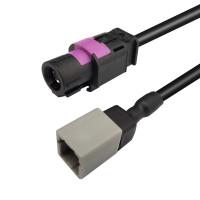 China Black Dashboard HSD Cable Assemblies , A Code 4 Pin HSD USB Interface Cable for sale