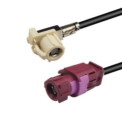 Cina Cavo coassiale della treccia di GPS Bluetooth HSD, 4 assemblaggi cavi coassiali di Pin LVDS FAKRA in vendita