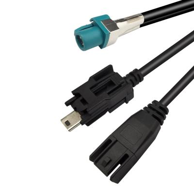 Cina Mini estensione del trasferimento di dati dell'assemblaggio cavi di USB HSD della spina di B per l'audio dell'automobile in vendita