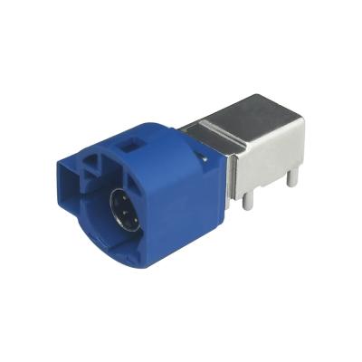 China 4+2Pin HSD PCB Mount Connector Code C Blue Color Plug Right Angle For Car for sale