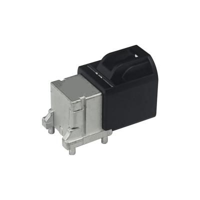 China Code A Black Color Mini FAKRA Connectors For PCB Right Angle Mount for sale