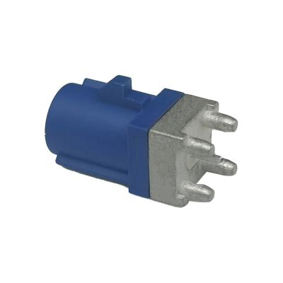 China FAKRA PCB Mount Coaxial Connector C Code Straight Blue Color For Car GPS for sale