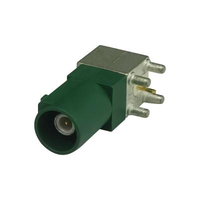 China FAKRA Coaxial PCB Connector Straight Type E Code For PCB Mount for sale