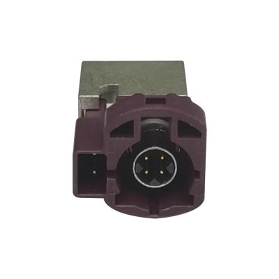 China FAKRA HSD Connector 4+2PIN 90 Degree Plugs And Connector PCB Mount for sale