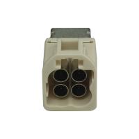 China Quad Mini FAKRA Connector Plug Right Angle Panel Mount Through Hole White B Code for sale