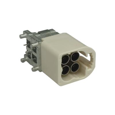 China Mini Fakra Connector Type PCB/Panel Mount Right Angle Through Hole White B Code for sale