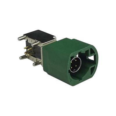 Cina FAKRA HSD LVDS 4 Pin Connector E-Code Tipo angolo destro Per il montaggio del PCB in vendita