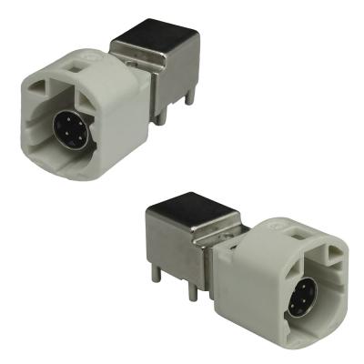 China FAKRA HSD Connector 4 Pin PCB Mount For Benz Audi Rear Camera for sale