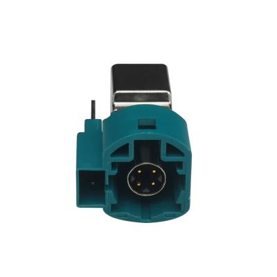 China WaterBlue Color FAKRA HSD LVDS Connector 4+2Pin Z Code For LVDS Camera for sale